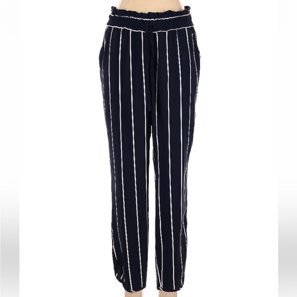 Zara | Pants & Jumpsuits | Zara Trf Collection Blue White Striped ...